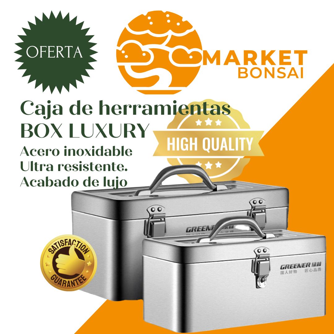 Caja de herramientas BOX LUXURY de acero inoxidable. - Market Bonsai